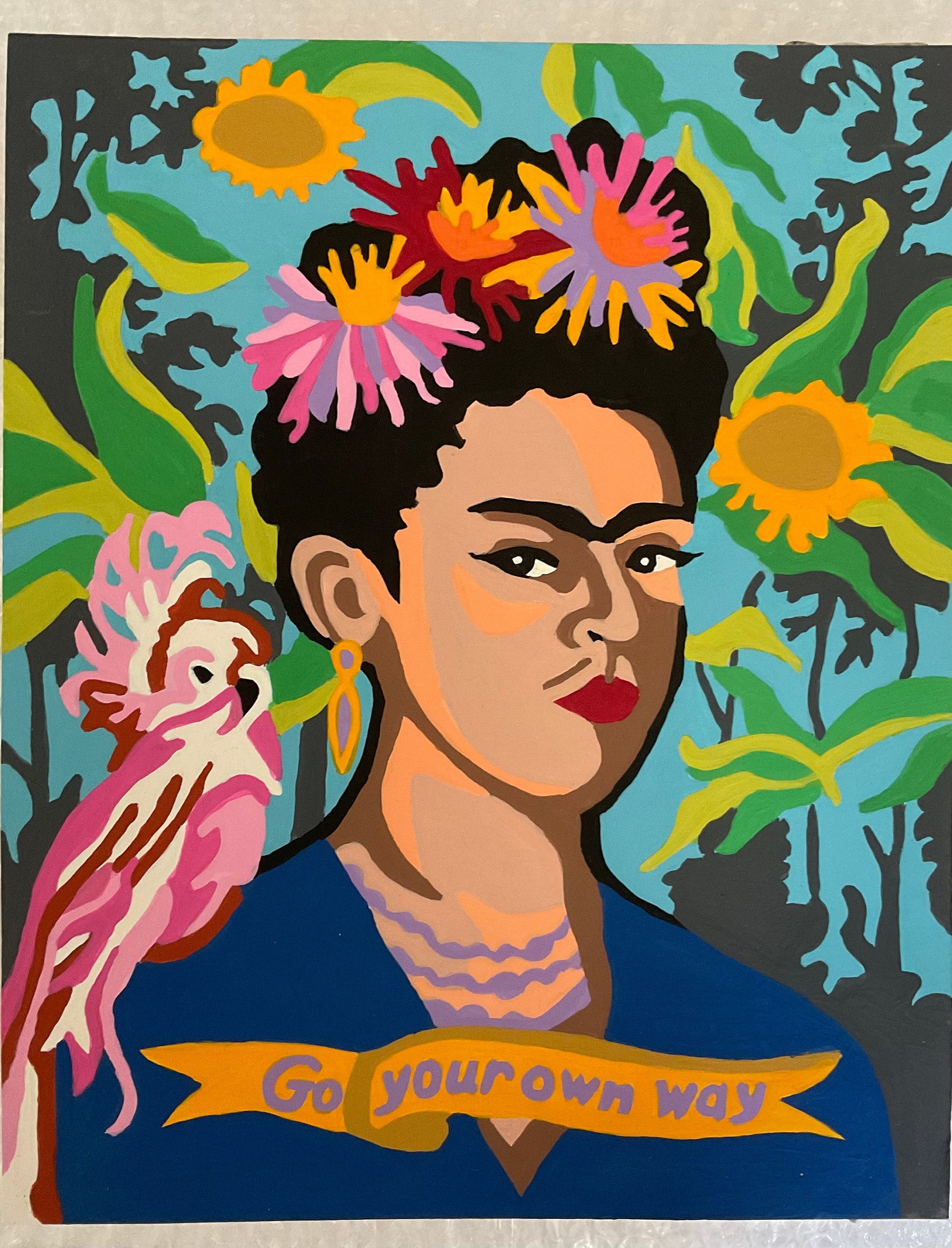 Frida Kahlo Paint by Number Kit; 8”x10” – Paint the Town by Numbers